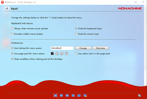 Grab the keyboard input:独占键盘 Grab the mouse input:独占鼠标。按Ctrl+Alt+0 可以释放鼠标